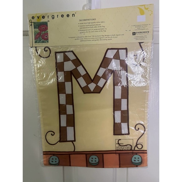Evergreen | Accents | Garden Flag Letter M | Poshmark